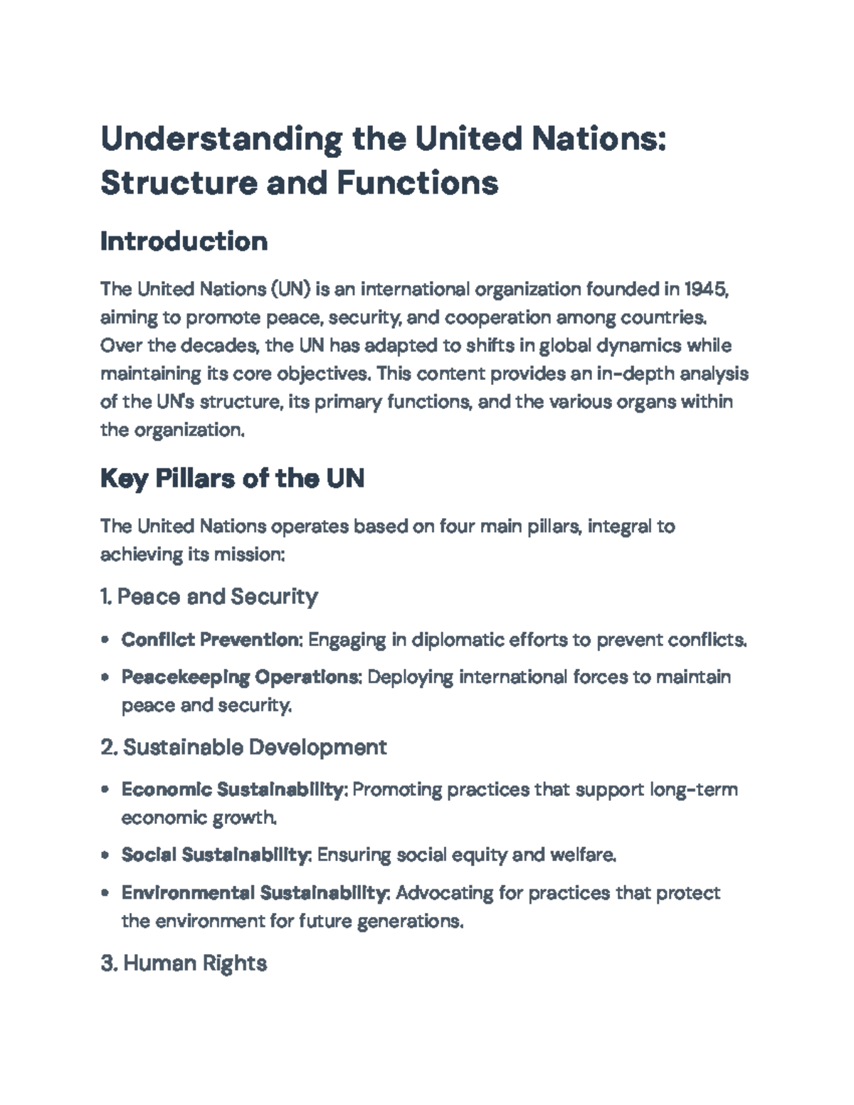 Understanding the UN Structure & Functions: A Comprehensive Overview ...