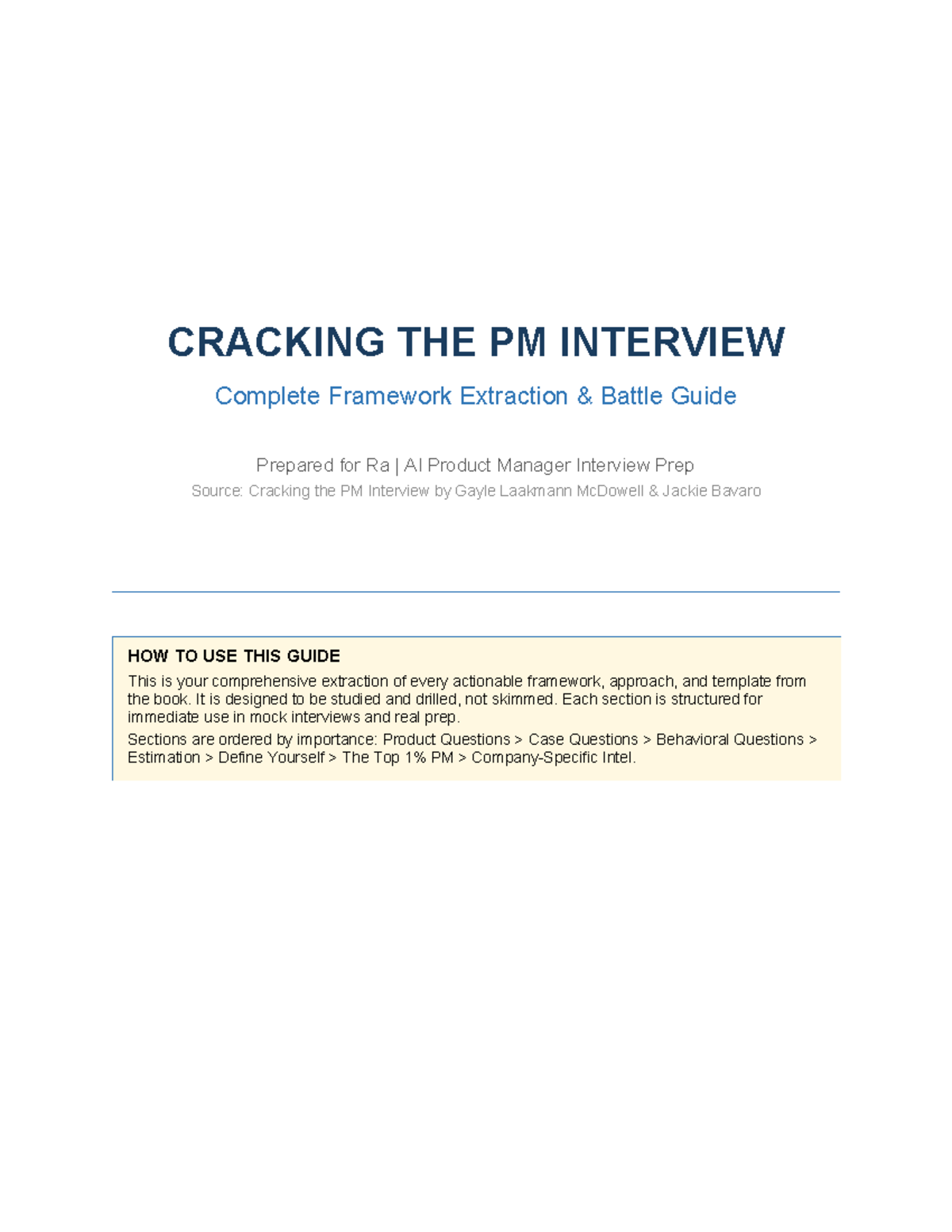 PM Interview Framework Extraction: Comprehensive Guide for Success ...