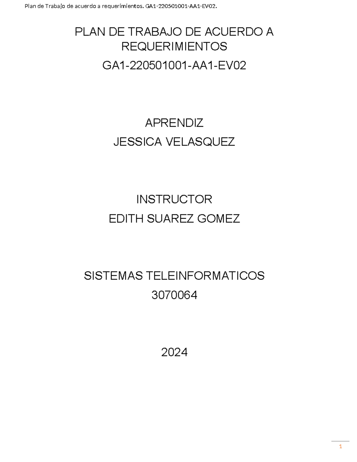 PLAN DE TRABAJO SOBRE MANTENIMIENTO DE EQUIPOS - GA1-220501001-AA1-EV ...