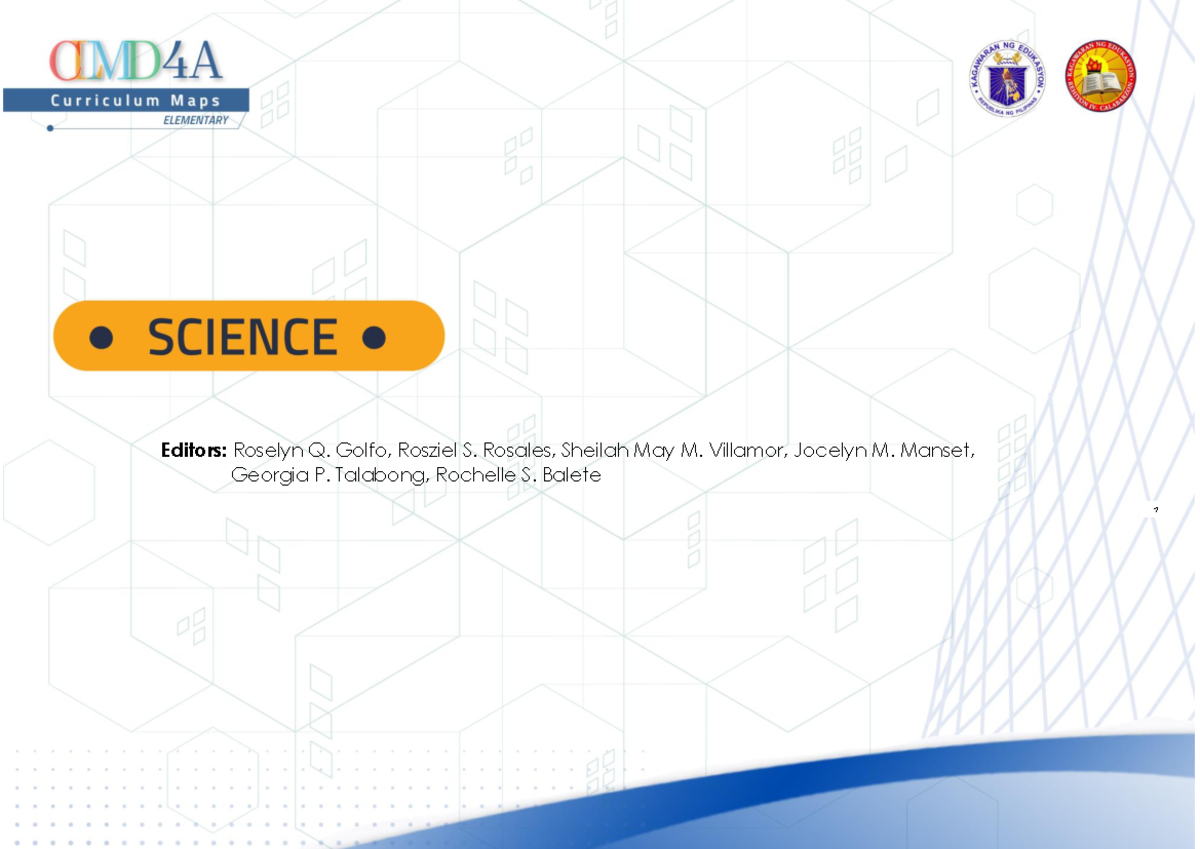 Science Curriculum Guide for Grades 3-6: MELCs Overview and Assessment ...