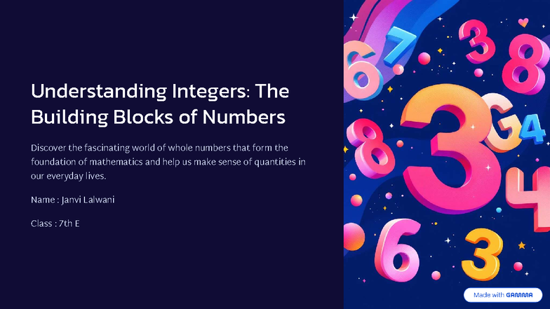 Understanding Integers: A Guide for 7th Grade Math - Studocu
