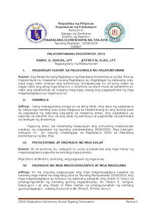 Kindergarten Moving UP Script - KINDERGARTEN MOVING-UP CEREMONY SY 2024 ...