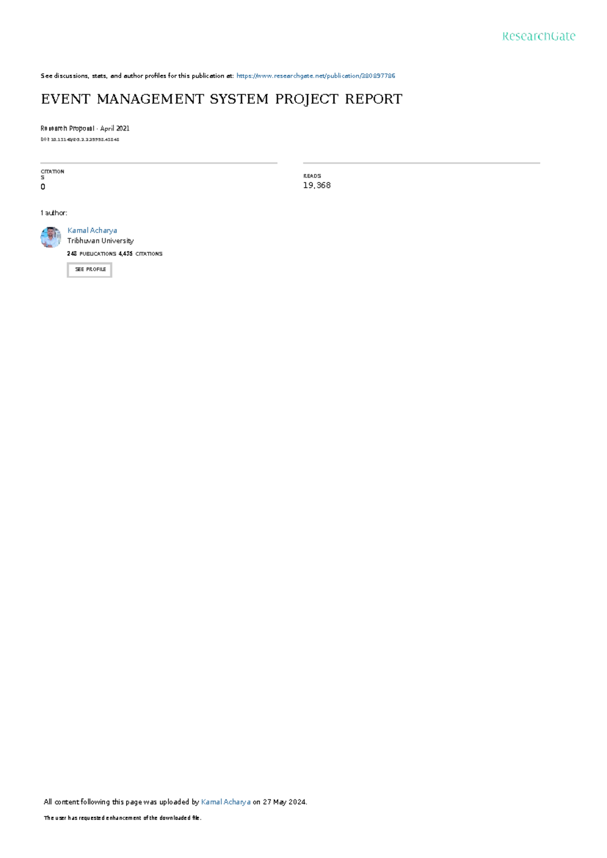 Event Management System Vb Net Project Report - SEE PROFILE See ...