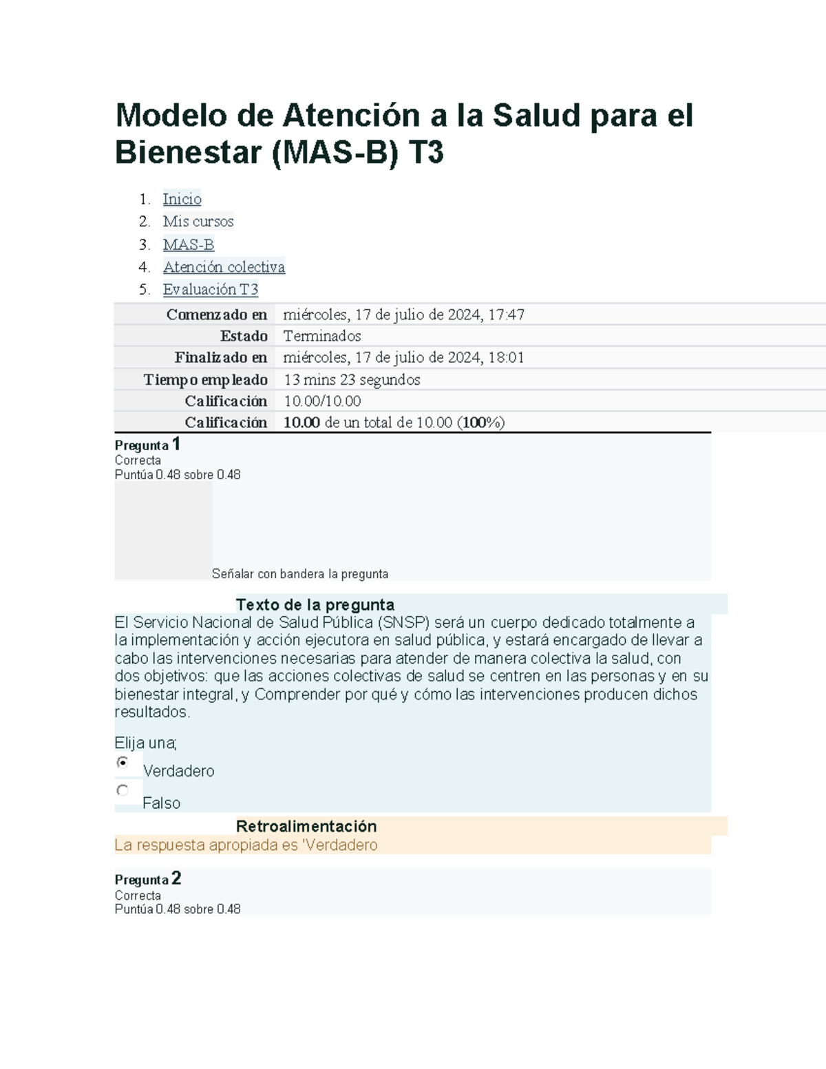 Modelo de Atención a la Salud para el Bienestar (MAS-B) - T3 Informe - Studocu