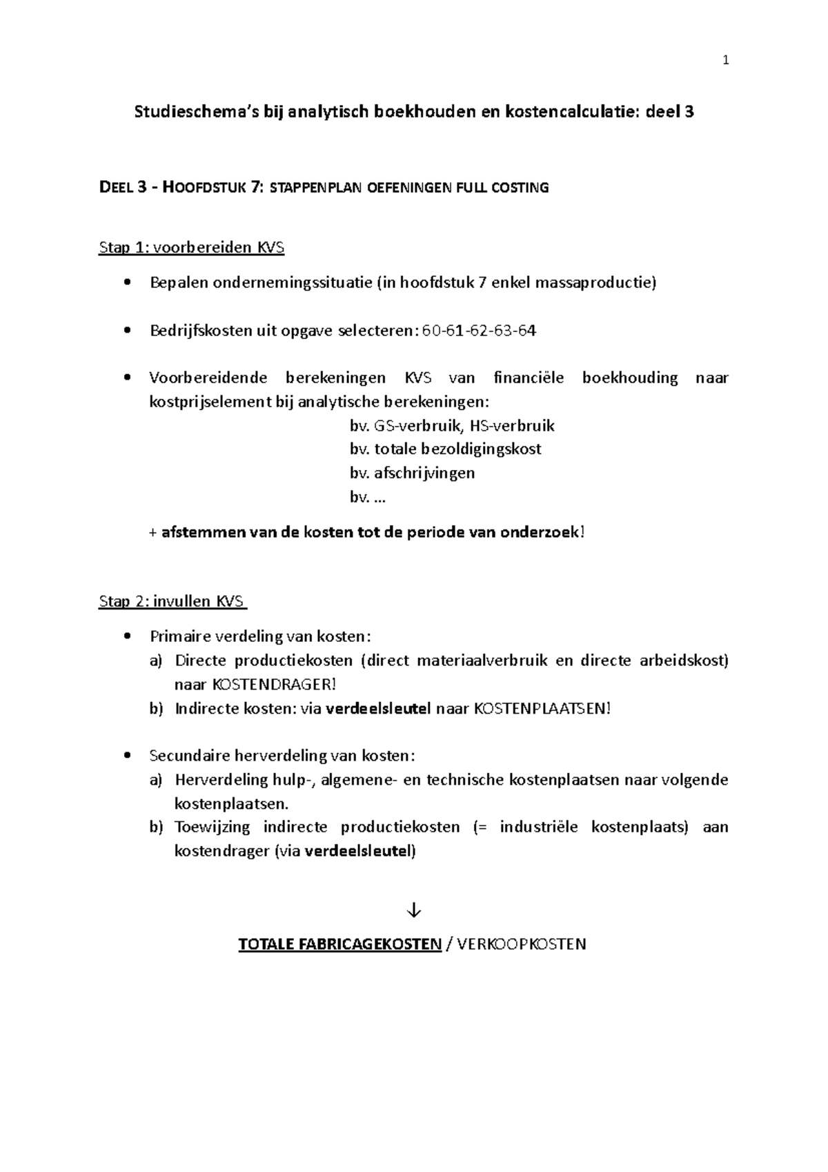 Studieschema deel 3 - schema - Studieschema’s bij analytisch boekhouden ...