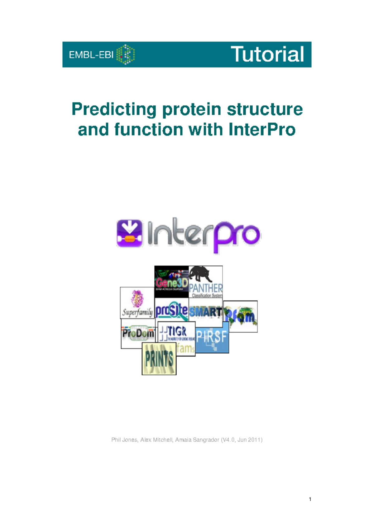 Introduction to Protein Function & Structure Prediction using InterPro ...