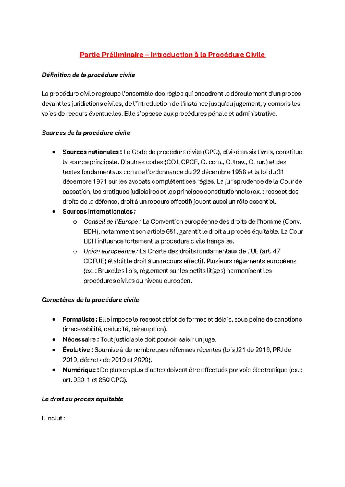 CPC - Cours Complet sur la Procédure Civile (Édition 2023) - Studocu