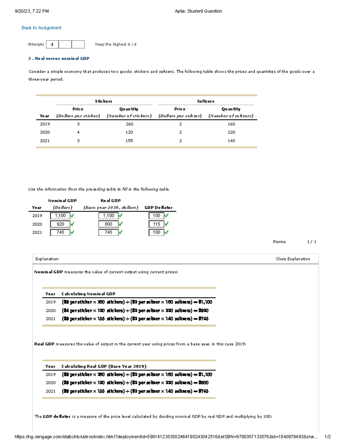 Module Three Quiz: Real vs. Nominal GDP Analysis - Studocu