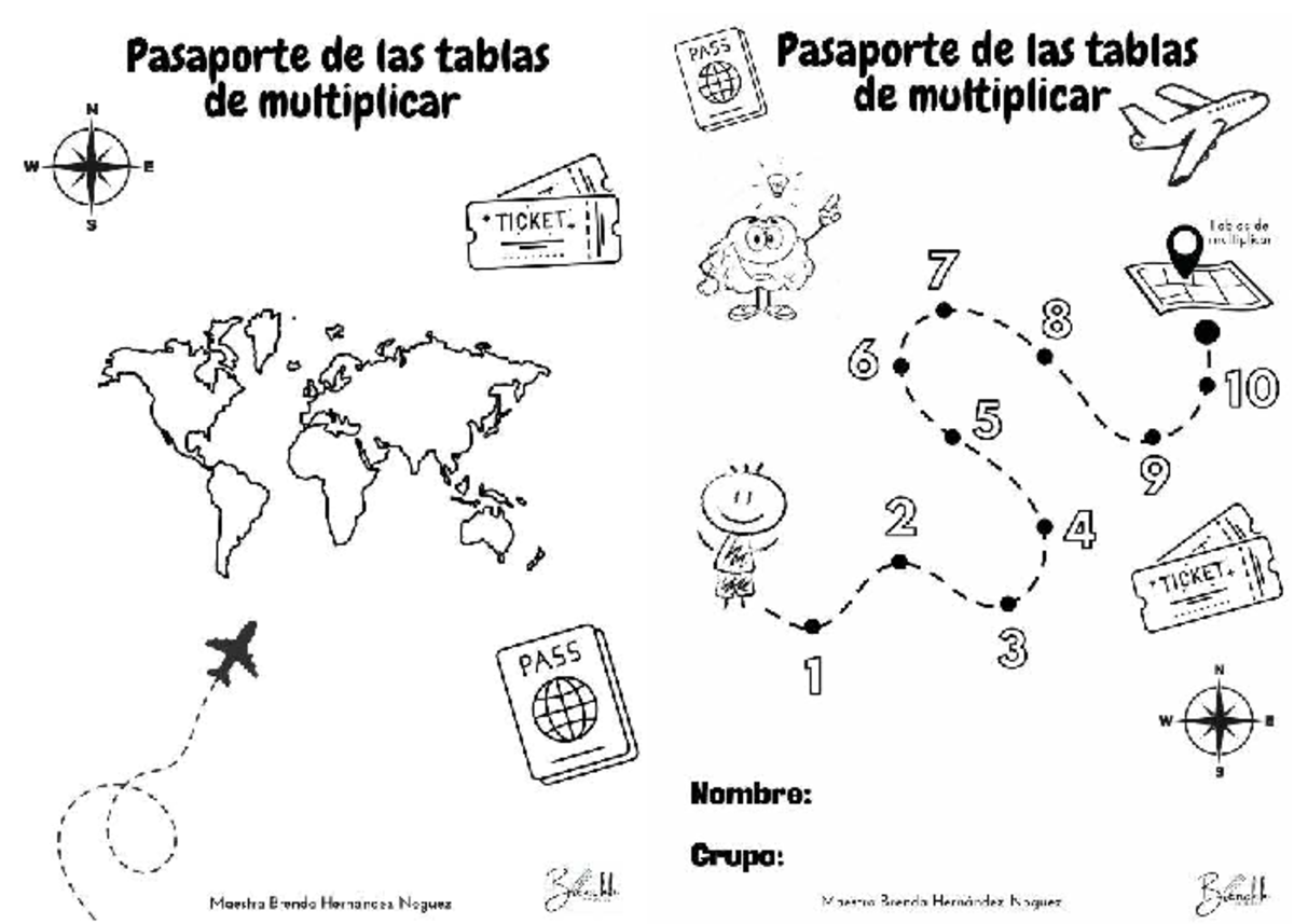 Pasaporte de Tablas de Multiplicar - Maestra Brenda Hernández - Studocu