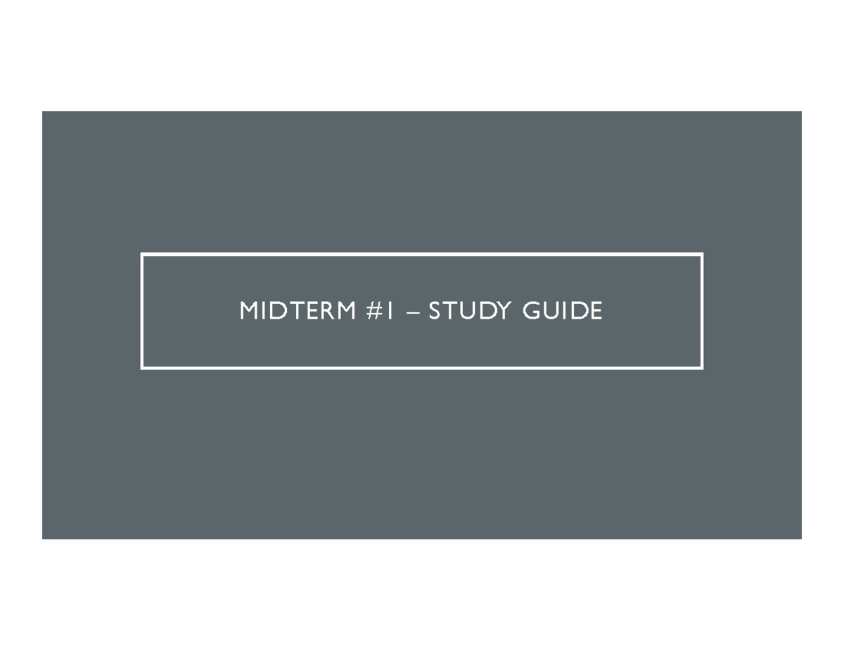 06-F2025 Midterm 1 Study Guide: Psychology Exam Format & Content - Studocu