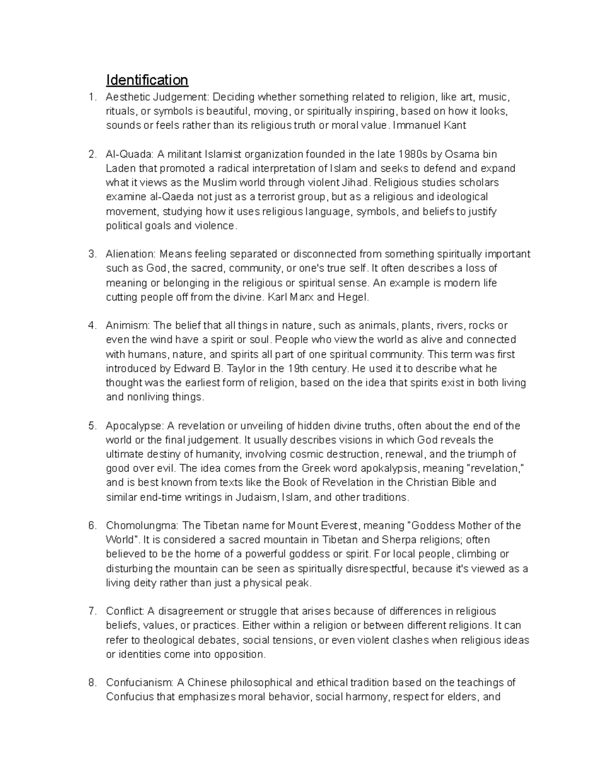 Midterm Study Guide: Key Concepts in Religious Studies (REL 101) - Studocu