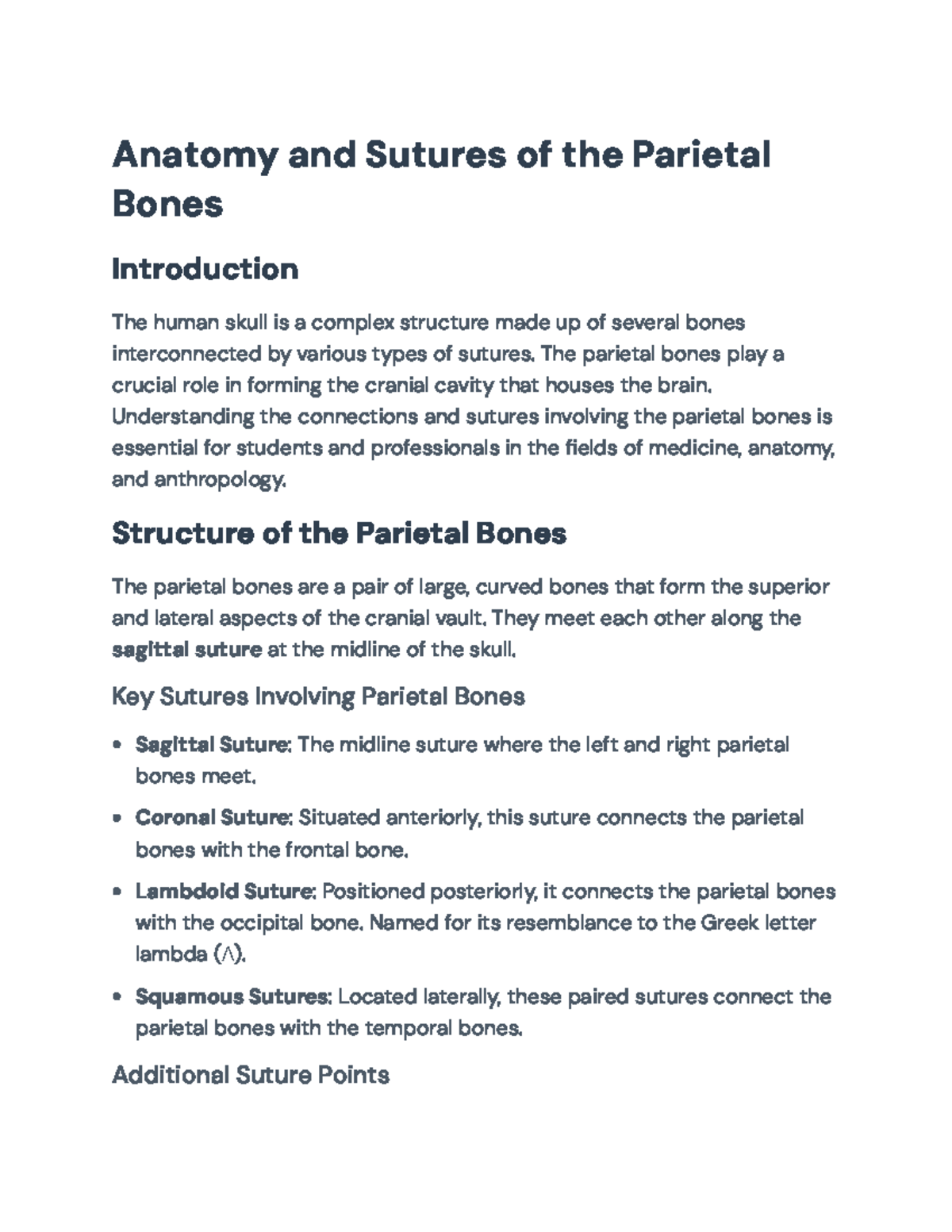 Anatomy of Parietal Bones and Sutures: Key Insights for Med Students ...
