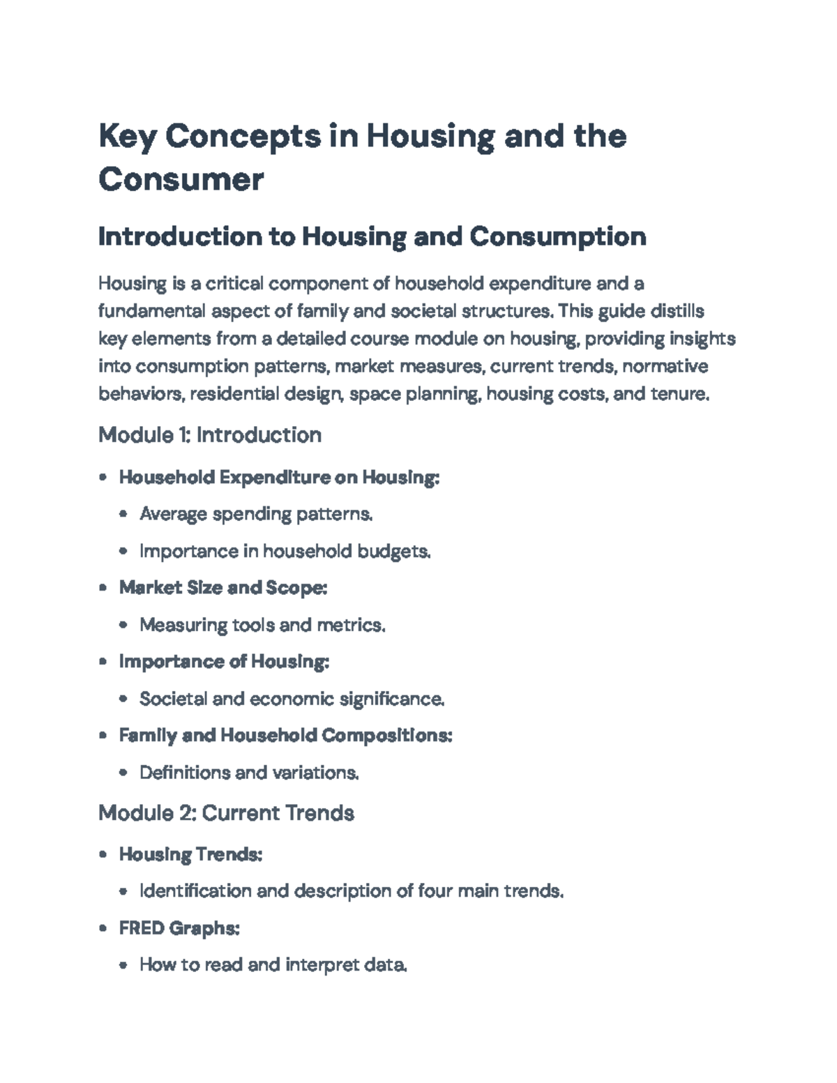 Key Concepts in Housing and Consumer Management: A Comprehensive Guide ...