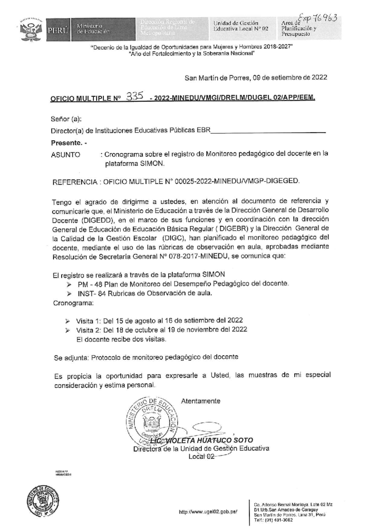 PROTOCOLO: MONITOREO PEDAGÓGICO DEL DOCENTE EN EDUCACIÓN BÁSICA - Studocu