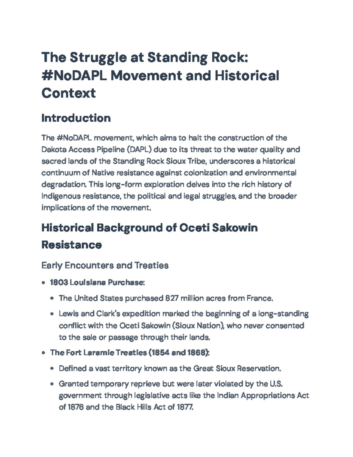 Understanding the #NoDAPL Movement: Historical Context & Implications ...