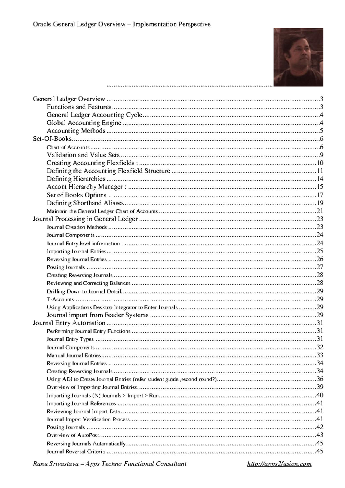 Oracle General Ledger Overview Implementation Notes (GL-IMPL) - Studocu
