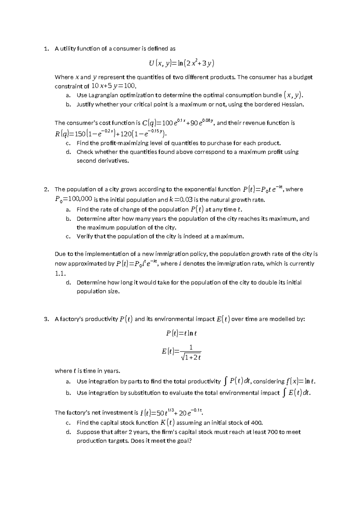 Final Exam Practice Questions for Economics 101 - Studocu