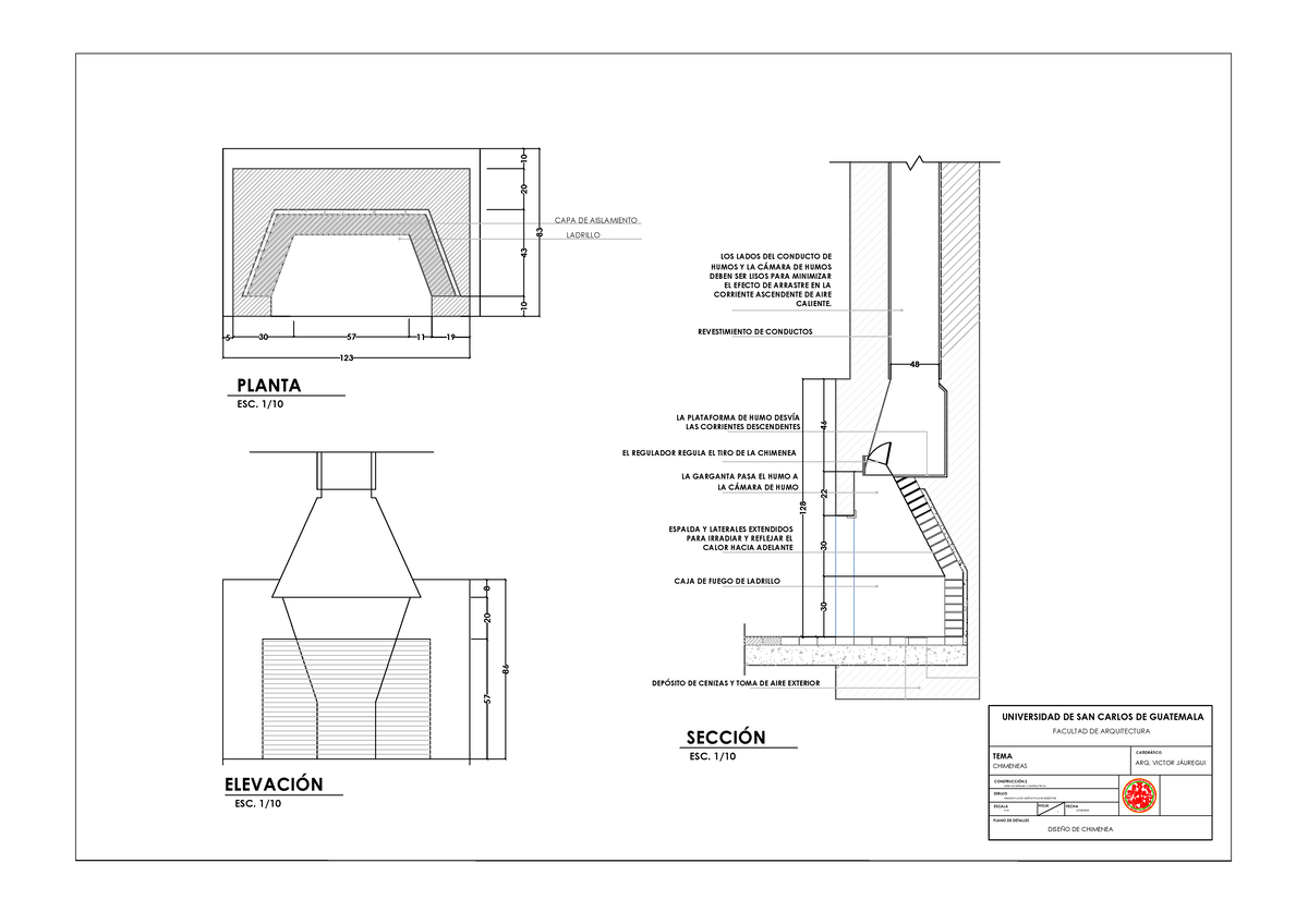 Chimenea Detalles de Diseño - ARQ 10 20 10 43 83 - Studocu
