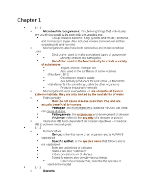 Microbiology Exam 1 Study Guide - Chapter 1 – “The Microbial World ...