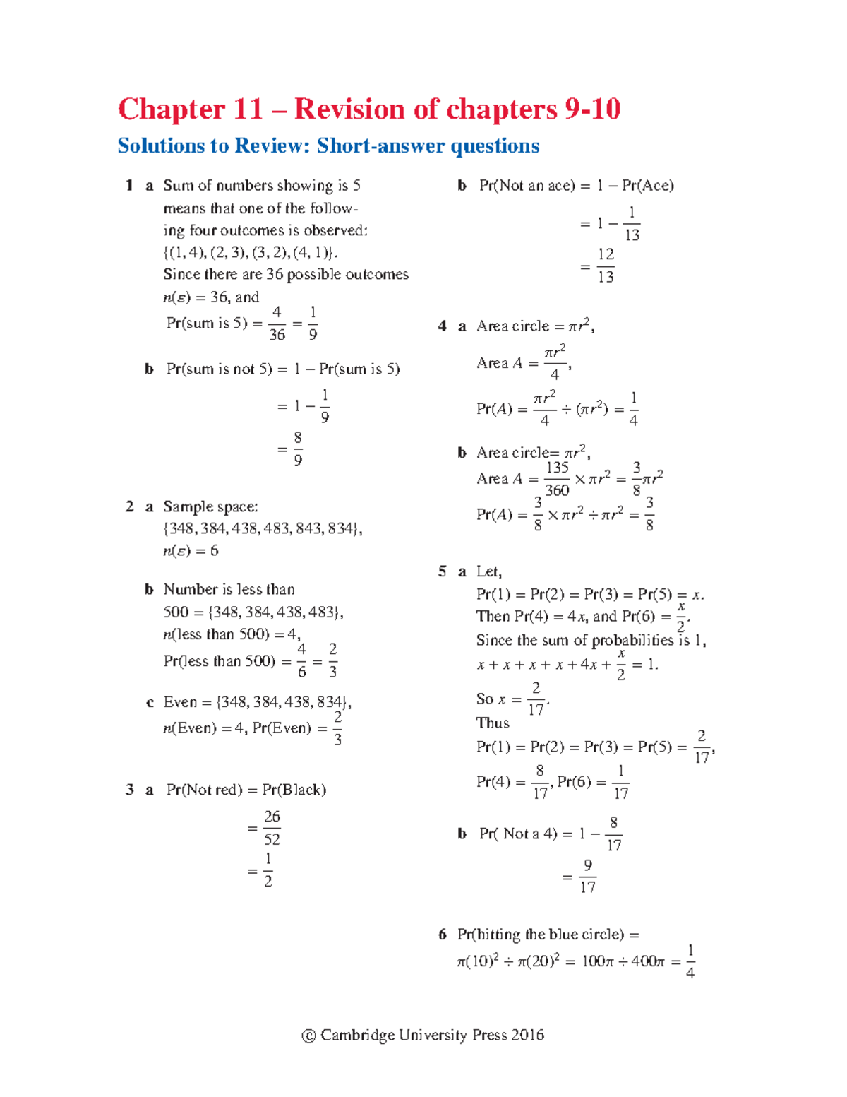 Chapter 11 Worked Solutions for Math Methods AC Year 11 - Studocu