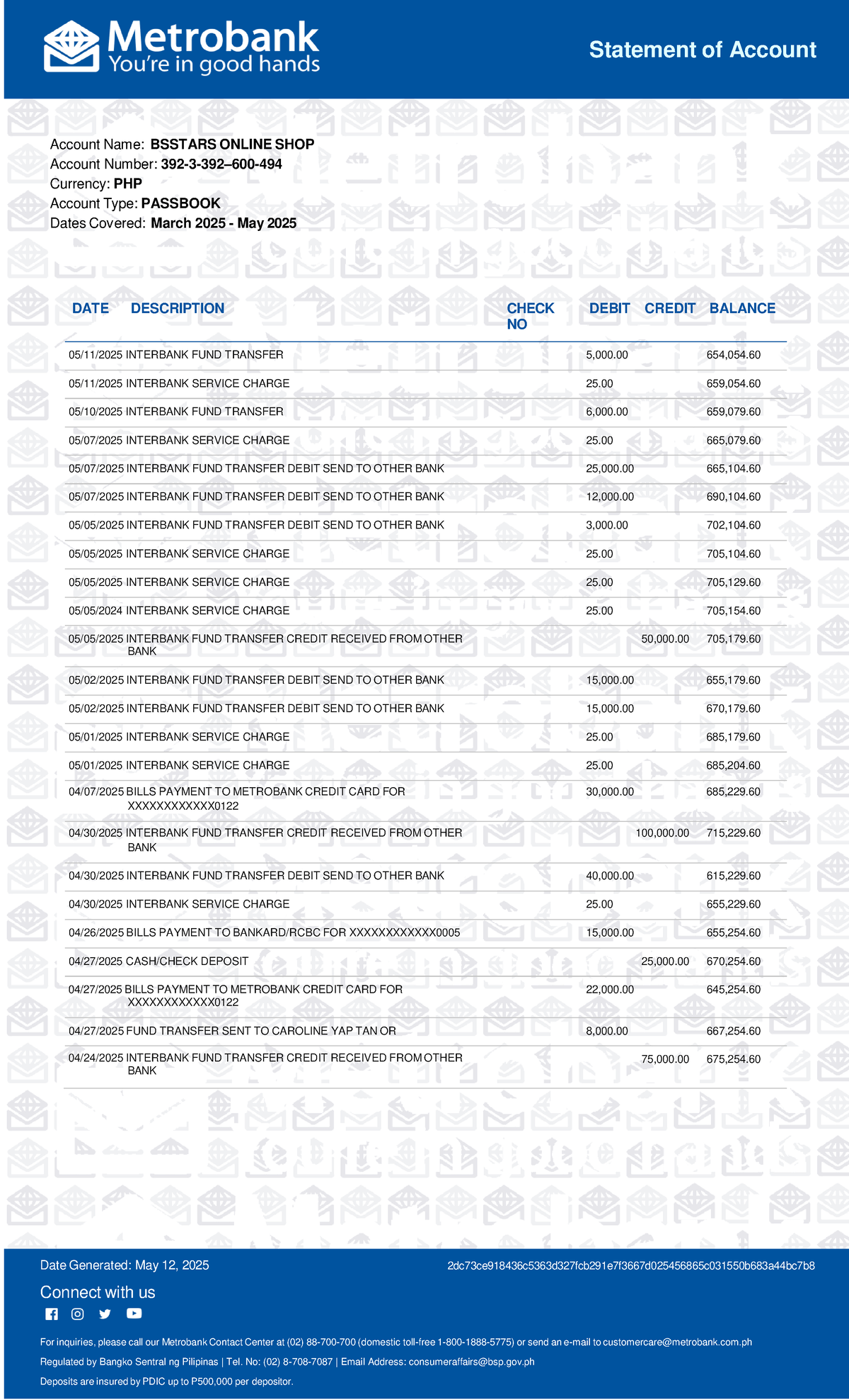 Metrobank final-1 (1) organized - Statement of Account Account Name ...
