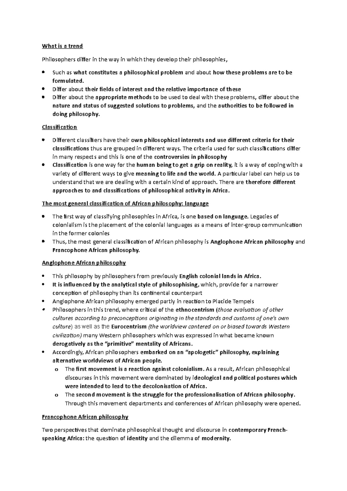 PLS1502 Study Guide: Introduction to African Philosophy Concepts - Studocu