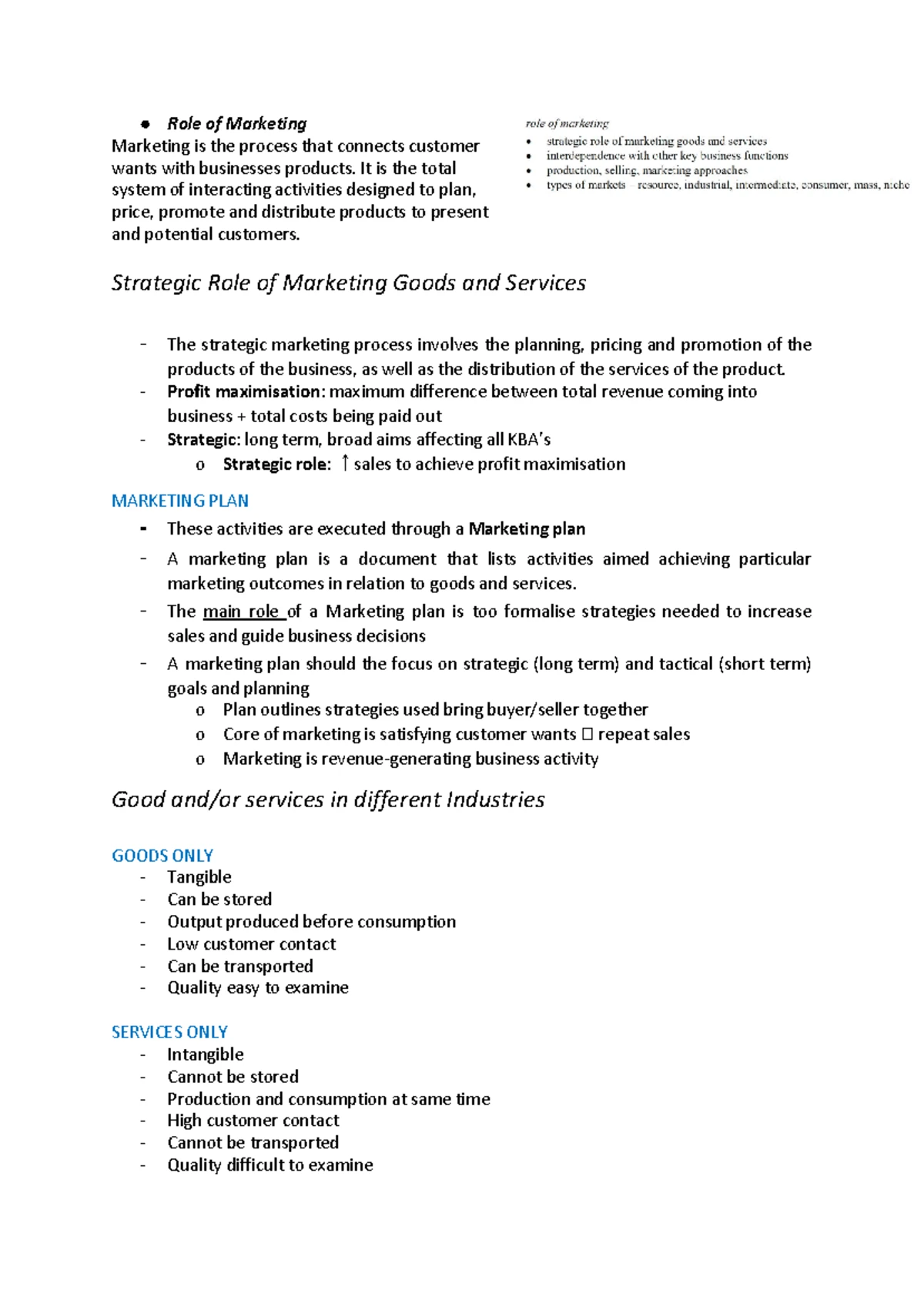 Yr 12 HSC Business Marketing Notes, Syllabus organised including some ...