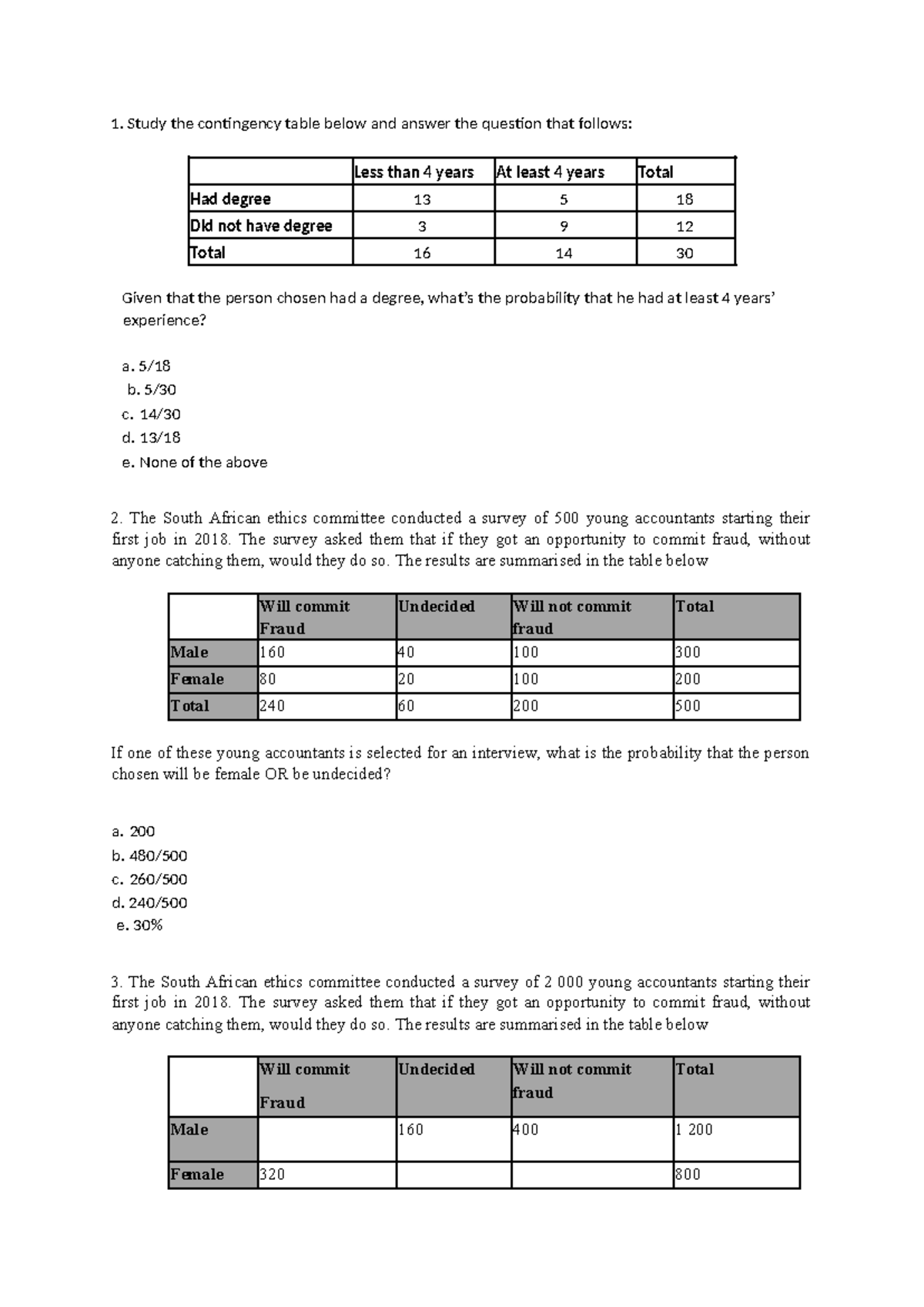Stats 1 - Practice Material and Probability Exercises - Studocu