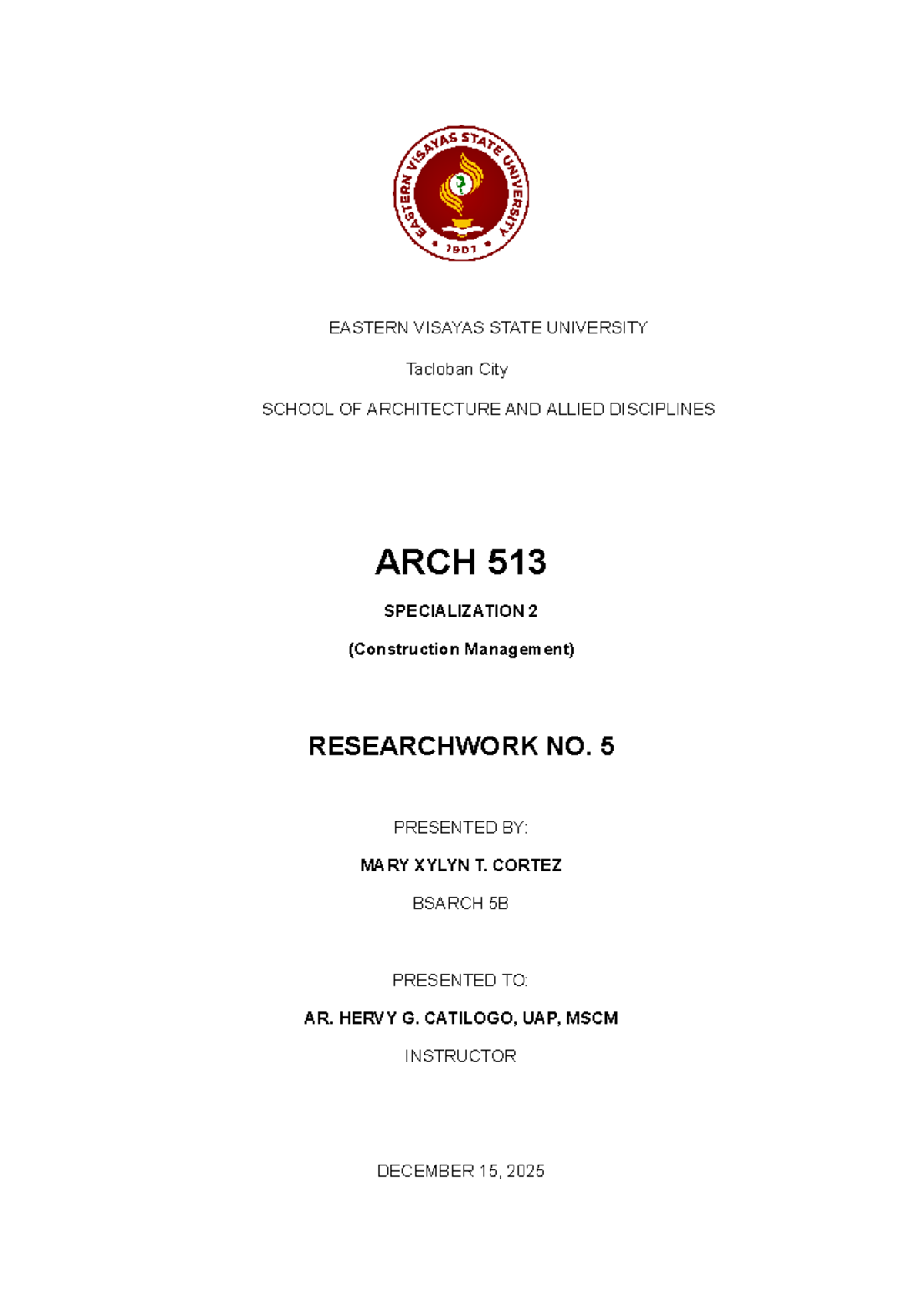 ARCH 513 Research Work No. 5: Critical Chain Project Management in ...