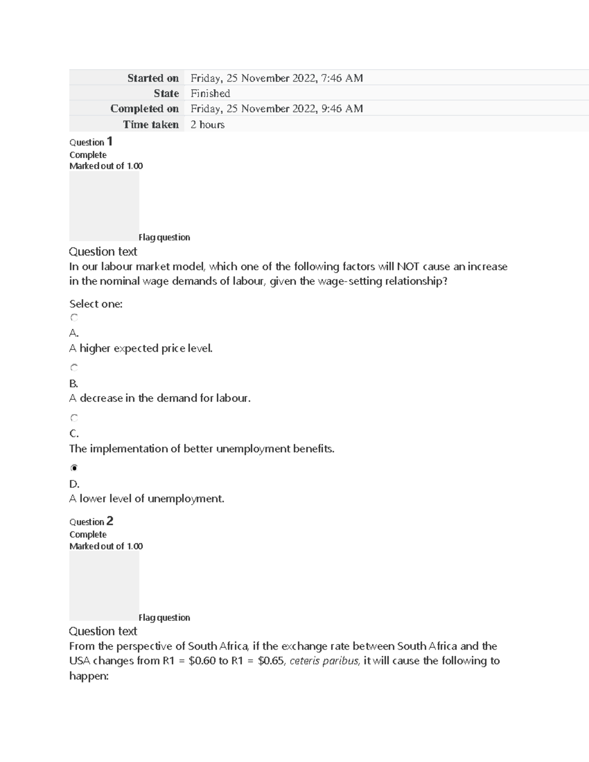 ECS2602 NOV EXAM2022 edit - Started on Friday, 25 November 2022, 7:46 ...