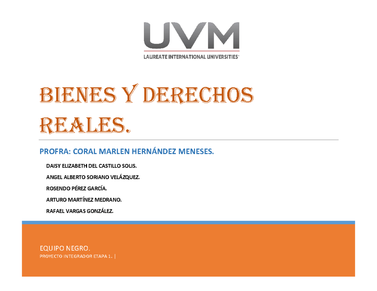A3-EQN - Este es el Proyecto Integrador Etapa 1 de la materia Bienes y Derechos Reales, - EQUIPO ...