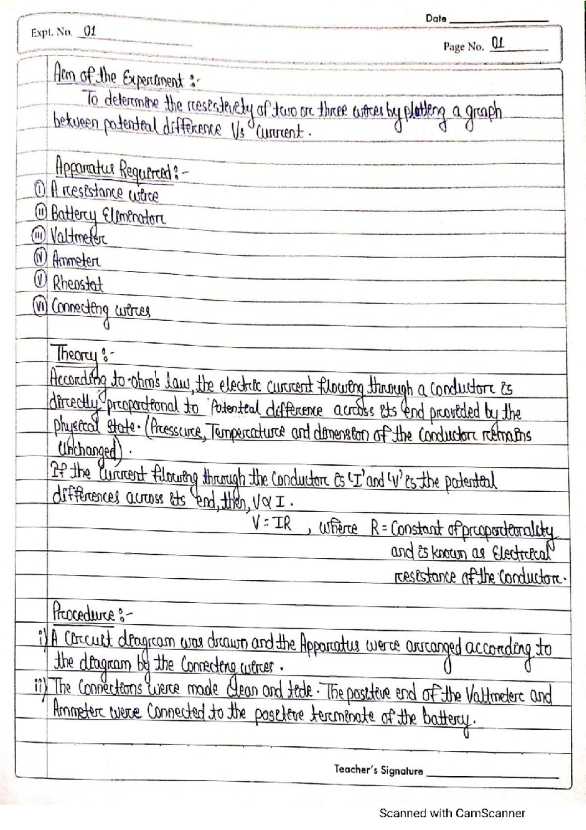 Physics Practical Class 12: Experiments on Resistance and Refractive ...