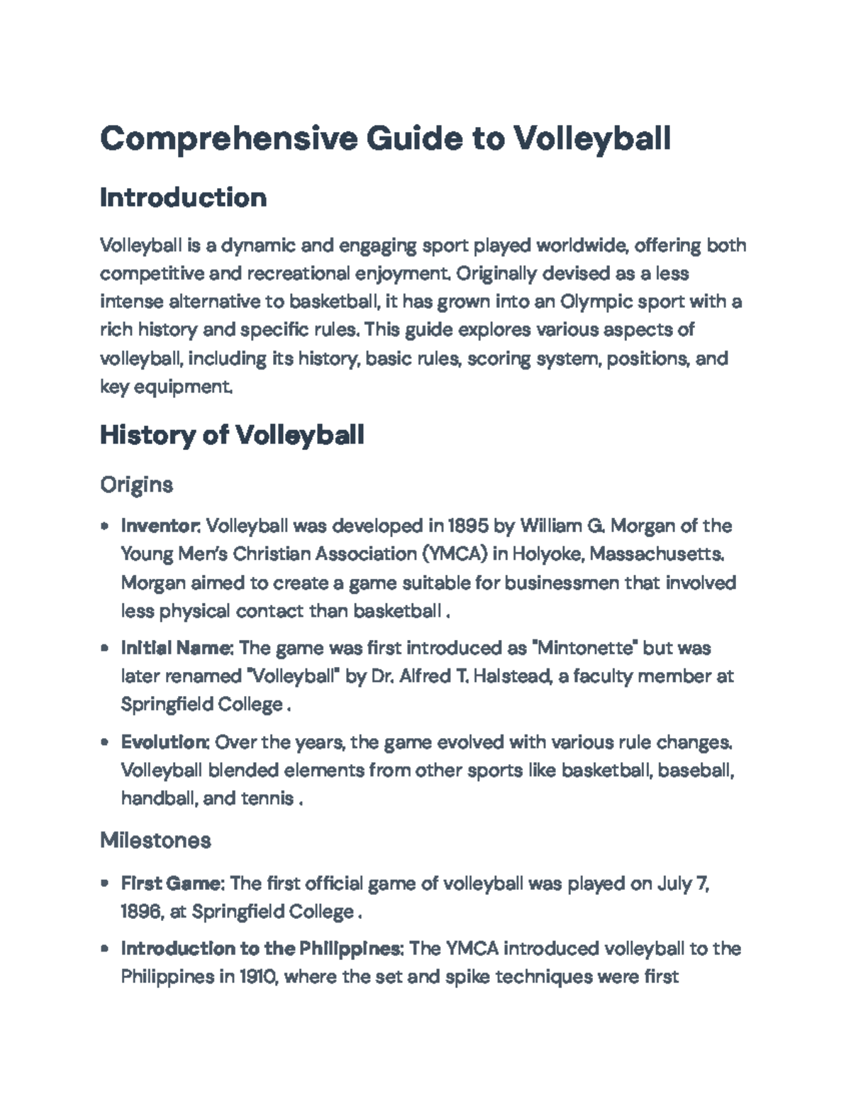 Comprehensive Guide to Volleyball Rules, History, and Key Positions ...