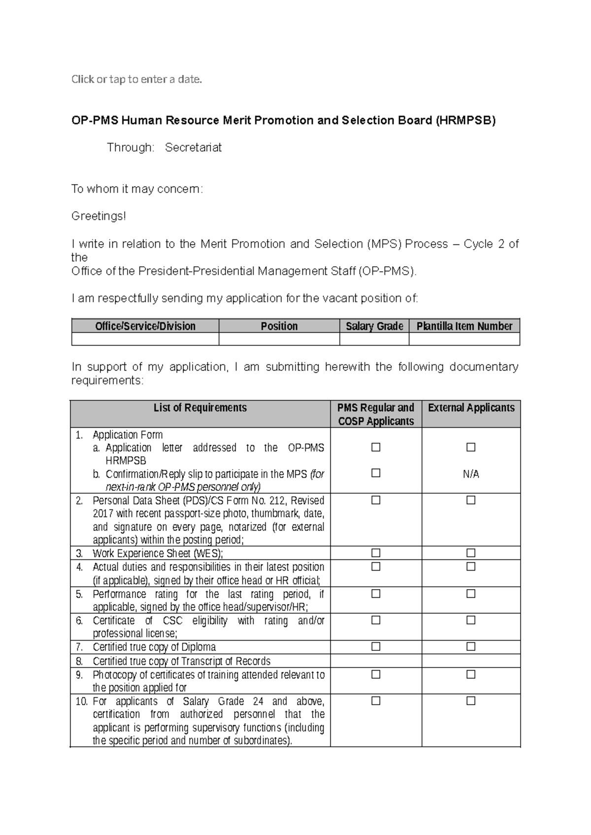 2024MPSCycle Application Letter Template - Click or tap to enter a date ...