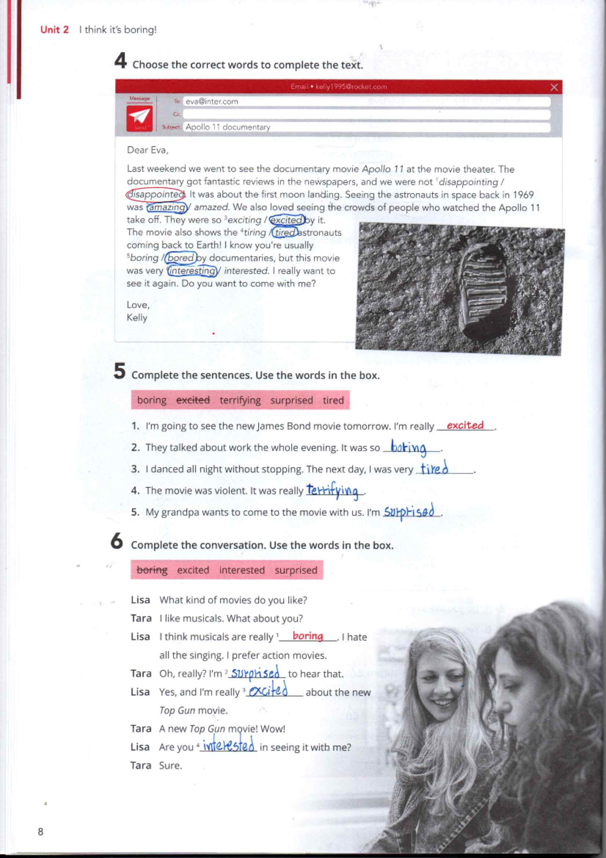 Unit 2: Completing Texts & Conversations on Emotions and Movies - Studocu