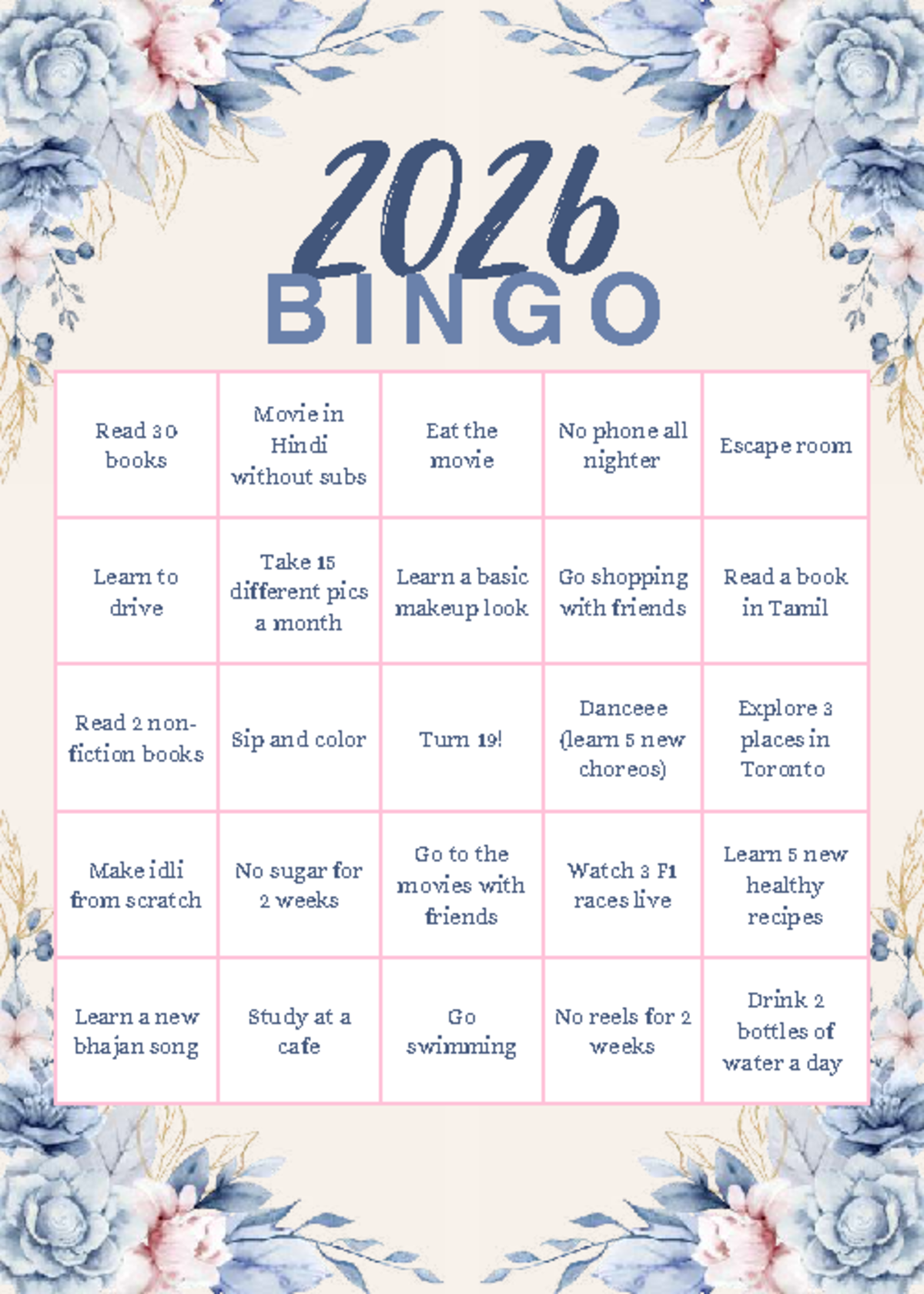 2026 Bingo: 30 Fun Challenges for the Year - Studocu