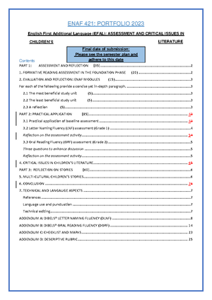 [Solved] Paragraph 4 Observation of Informal Assessment in Practice - English First Additional ...
