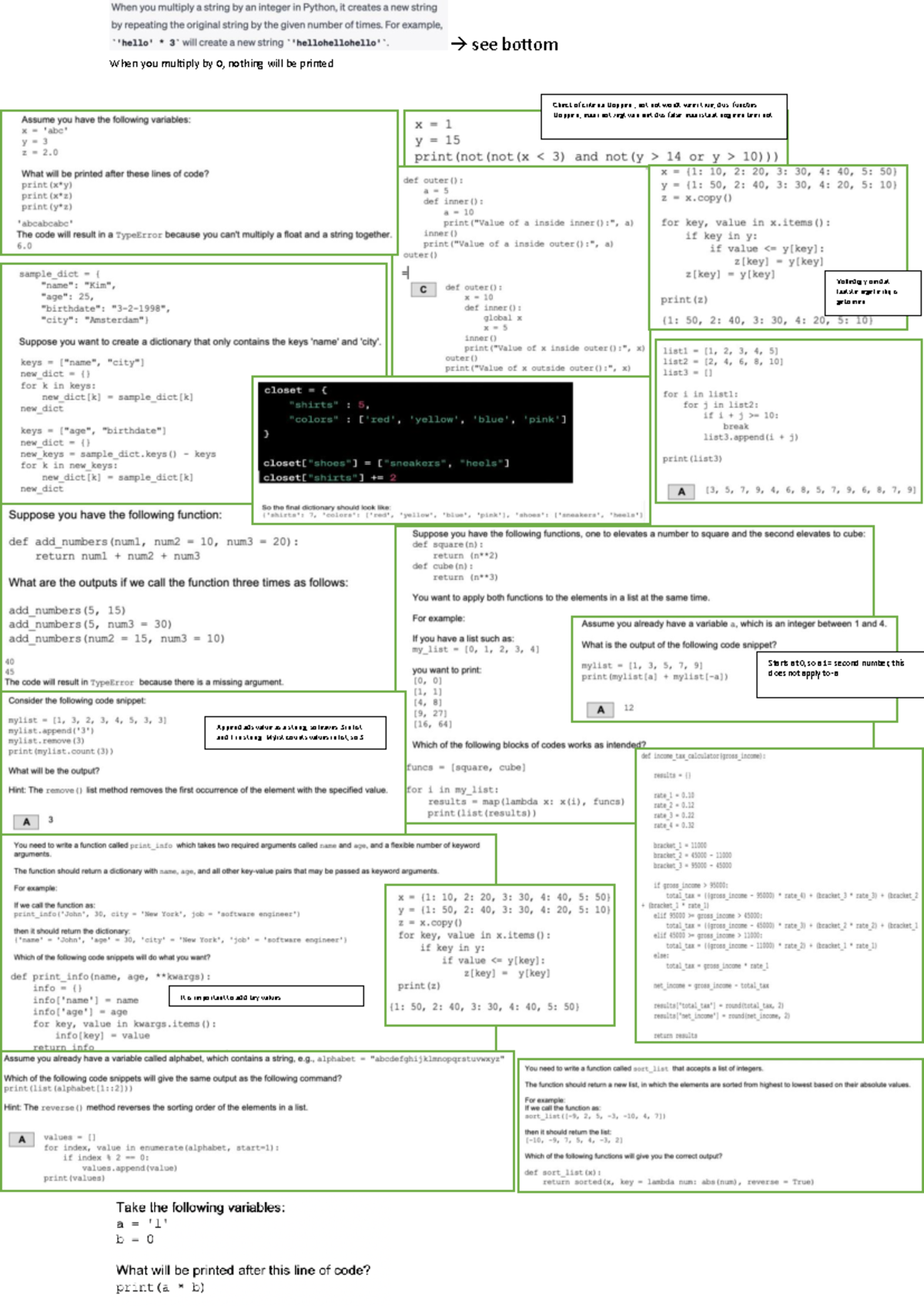Midterm Cheatsheet - Key Concepts and Functions Explained - Studeersnel