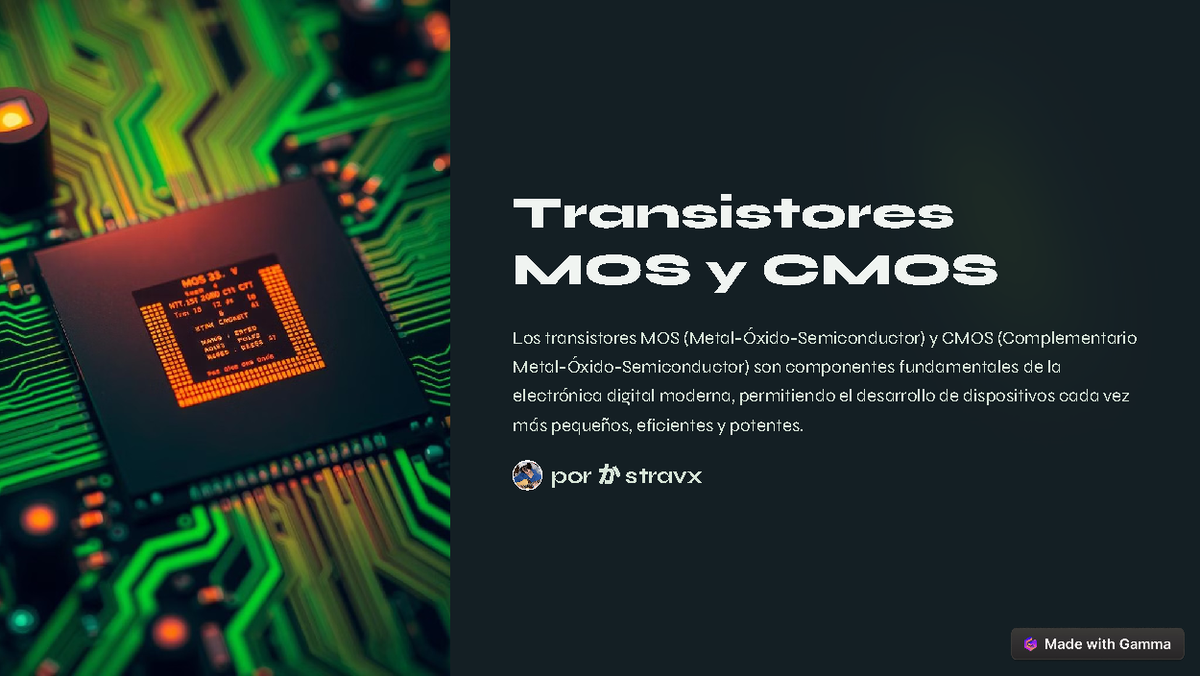 Transistores MOS y CMOS: Fundamentos y Aplicaciones en Electrónica ...
