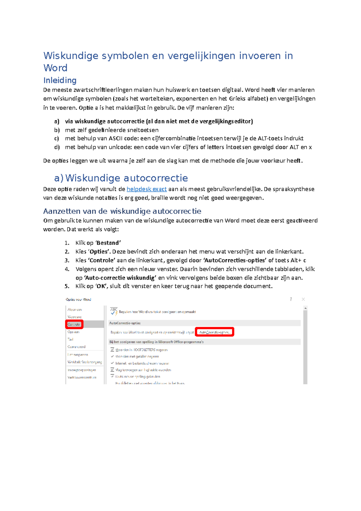 Wiskundige Symbolen & Vergelijkingen Invoeren in Word - Gids - Studeersnel