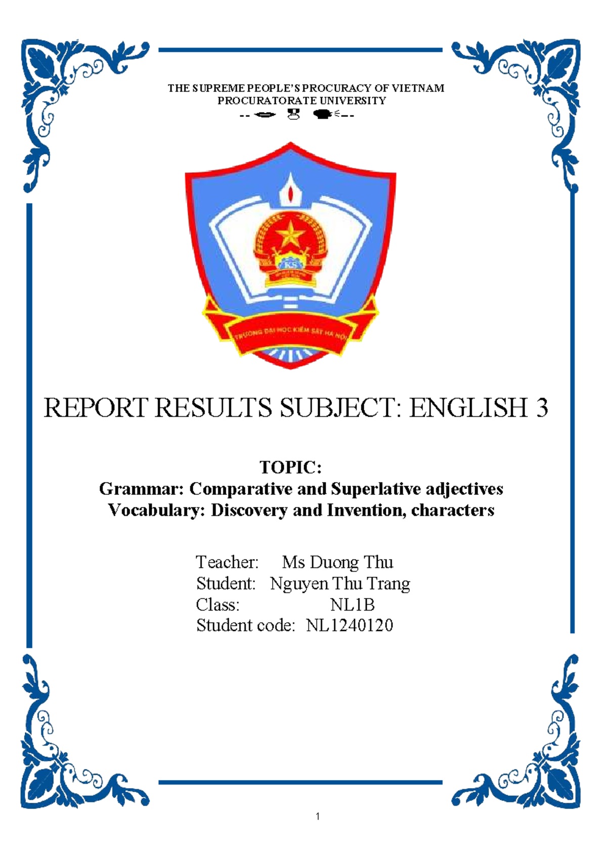 English 3 NL1B: Comparative & Superlative Adjectives Study Guide - Studocu