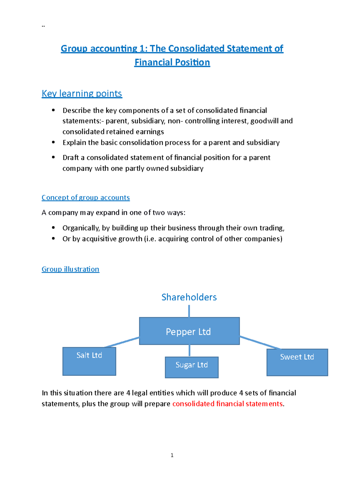 Group Accounting Essentials: Consolidated Financial Statements (Lecture ...