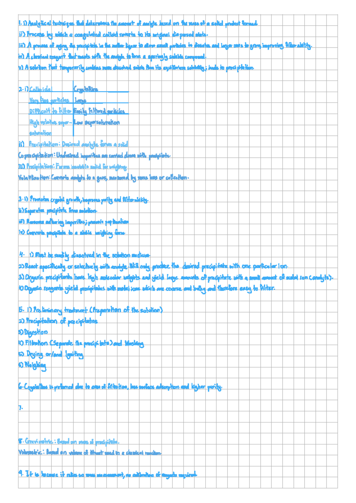 CHM256 Tutorial 6: Gravimetric Analysis Techniques and Procedures - Studocu