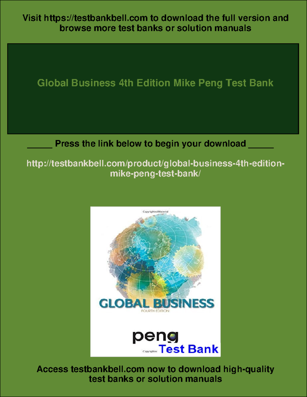 10420 - Global business 4th edition mike peng test bank is available ...