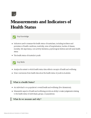 Health & Human Development: Unit 1 & 2 Notes - Health and Human ...