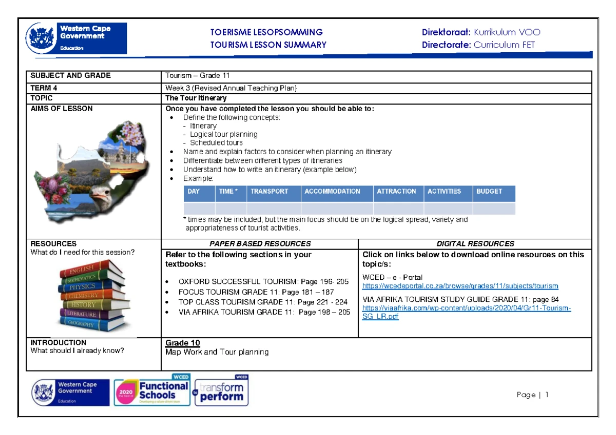 Toerisme en Toerbeplanning: Belangrike Aspekte van Reisverskaffing ...