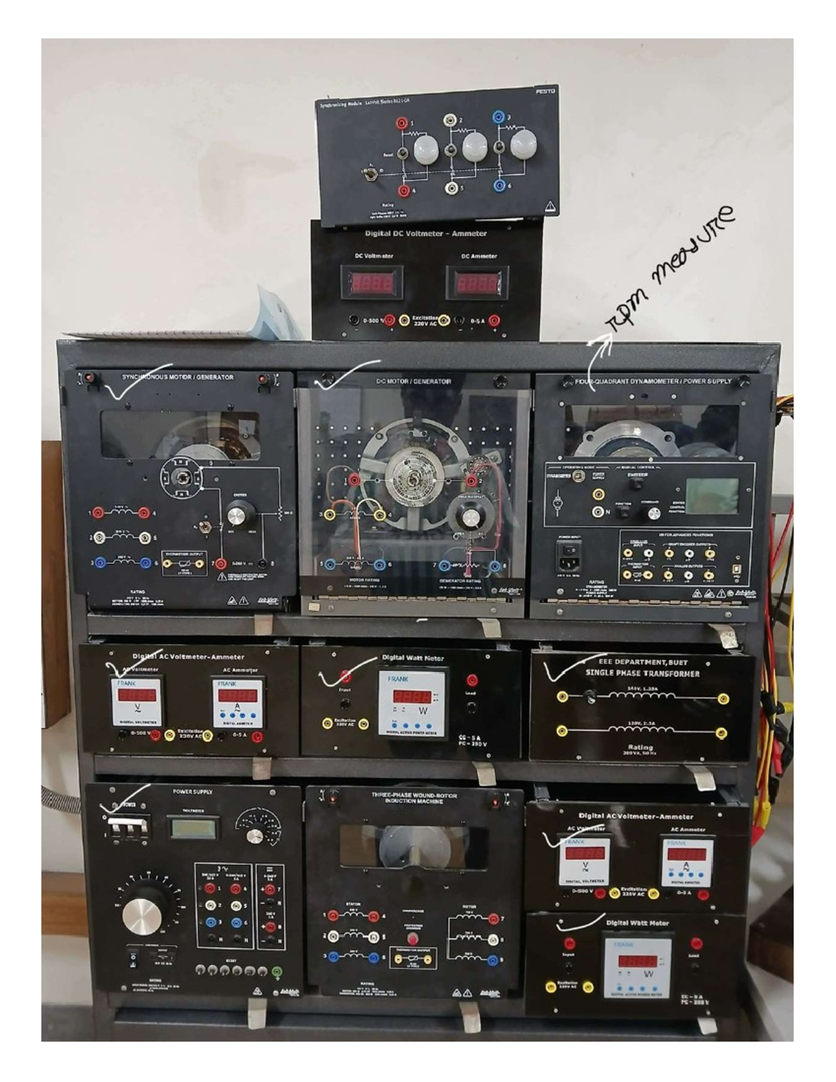 EEE 260 Lab Test: Experimental Setup for DC Shunt Motor - Studocu