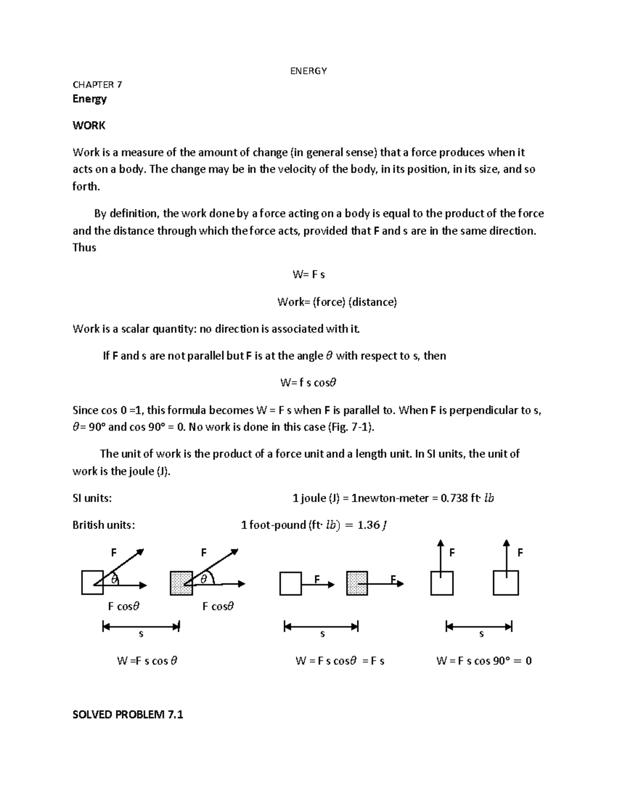 Chapter 7: Energy Work and Power Concepts in Physics - Studocu