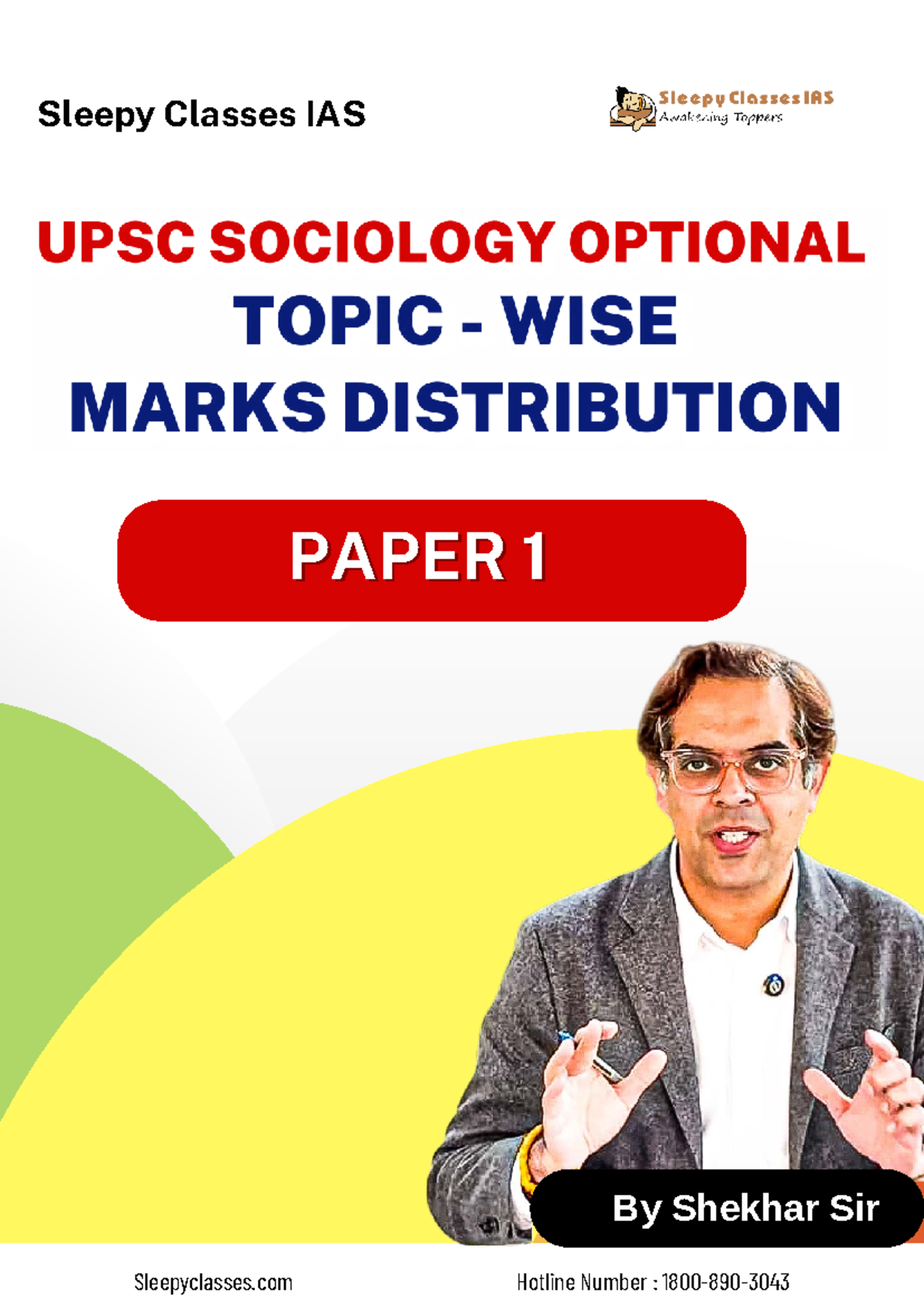 Sociology Topic Wise Marks Distribution - IAS PAPER 1 - Studocu