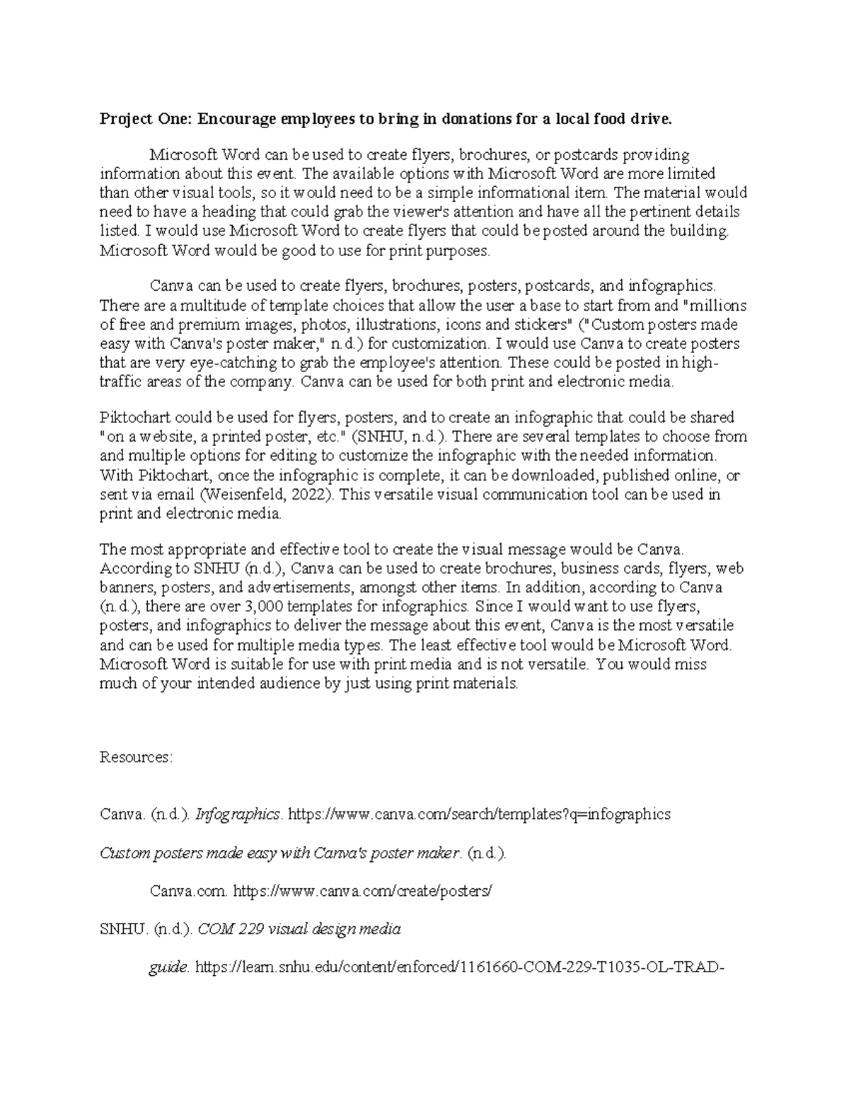 COM 229 Discussion: Evaluating Visual Tools for Effective Communication ...